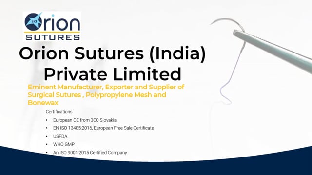 Orion Sutures (India) Private Limited of Bangalore, Karnataka at MEDICA ...