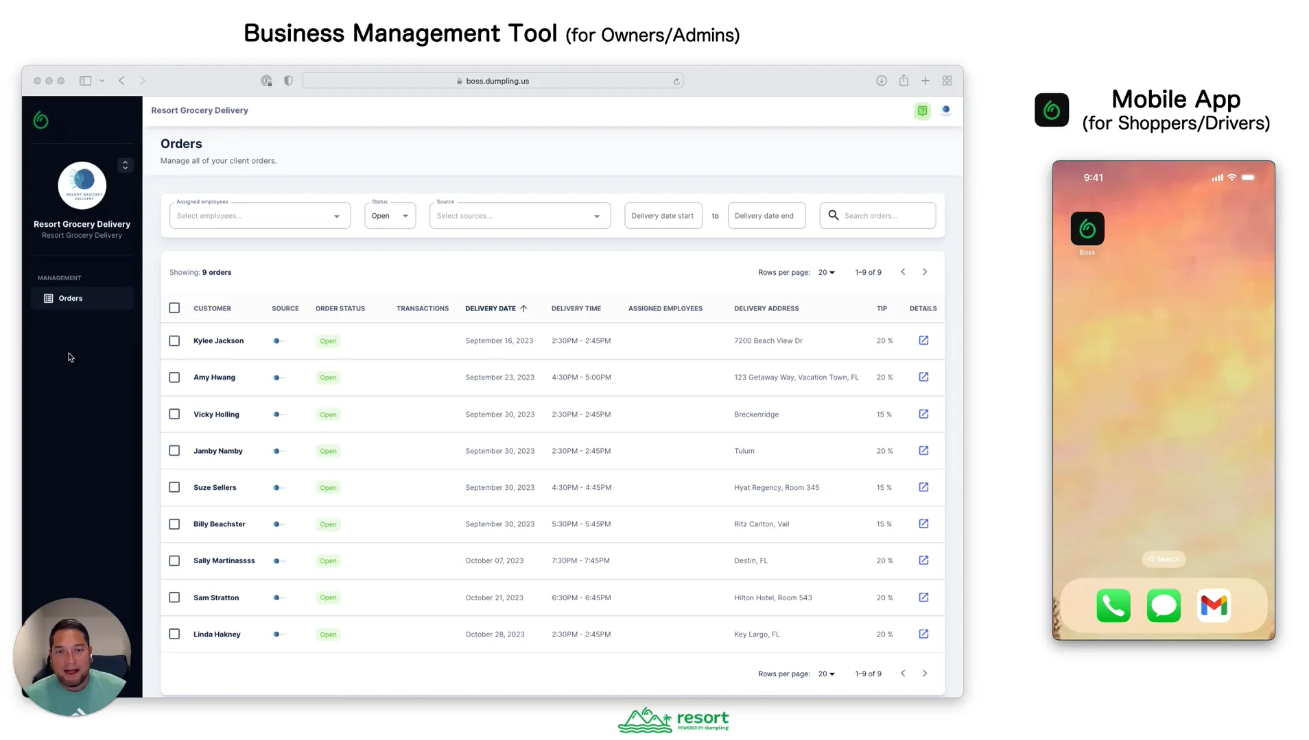 Business Management Tool Walkthrough