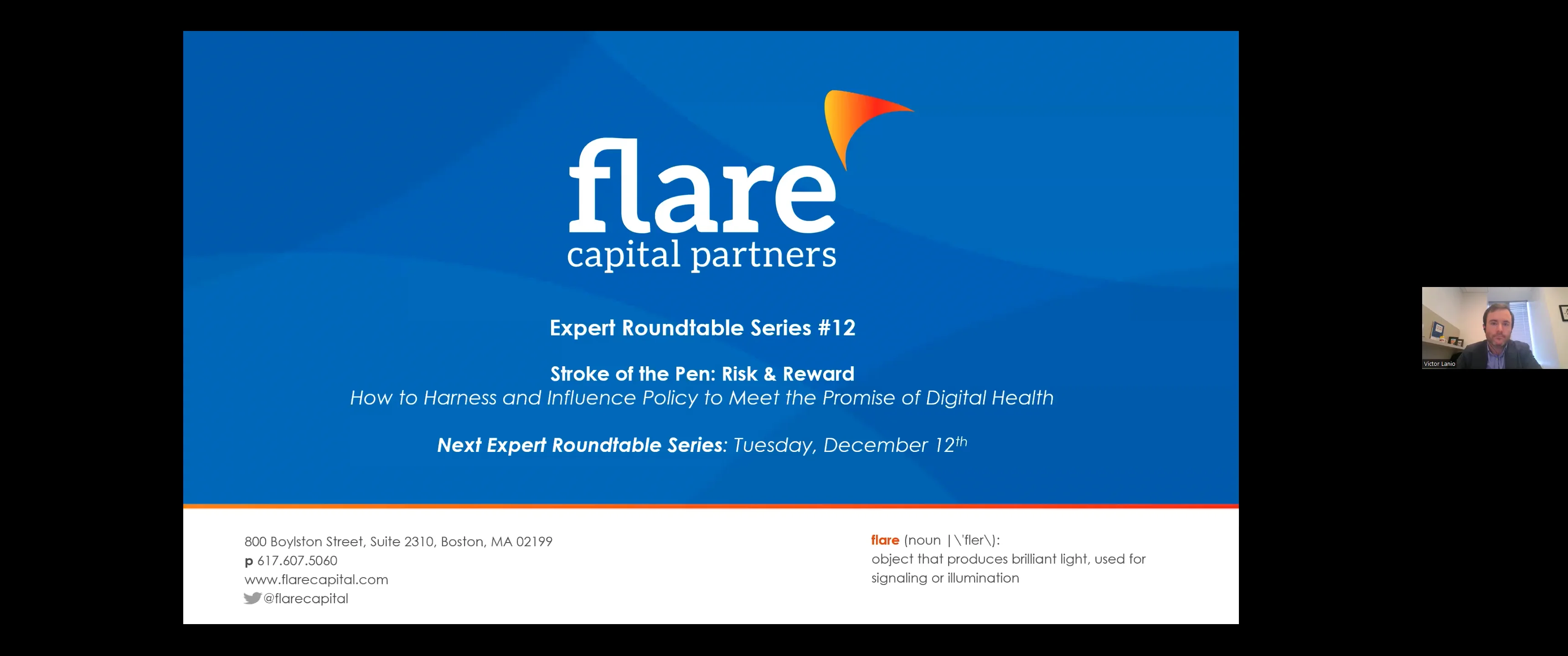 Flare Capital Partners Expert Roundtable Series: Stroke of the Pen ...