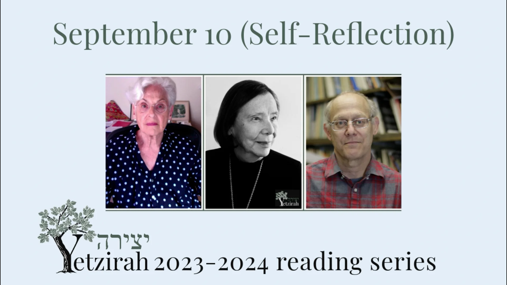 Yetzirah 2023-2024 Reading Series, September 10: Hilda Raz, Grace ...