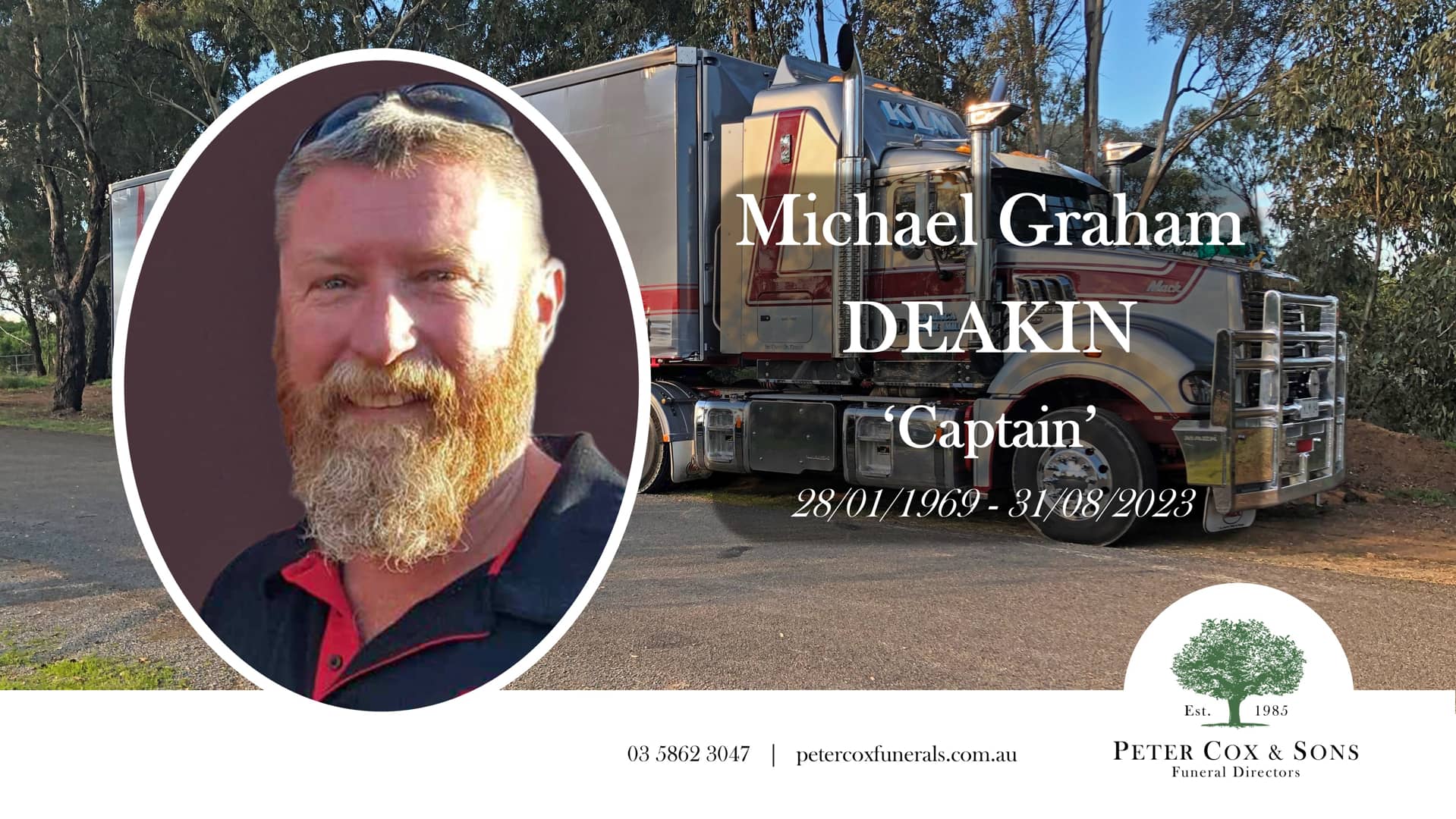 Funeral Service to Celebrate the Life of Mr. Michael Graham 'Captain ...