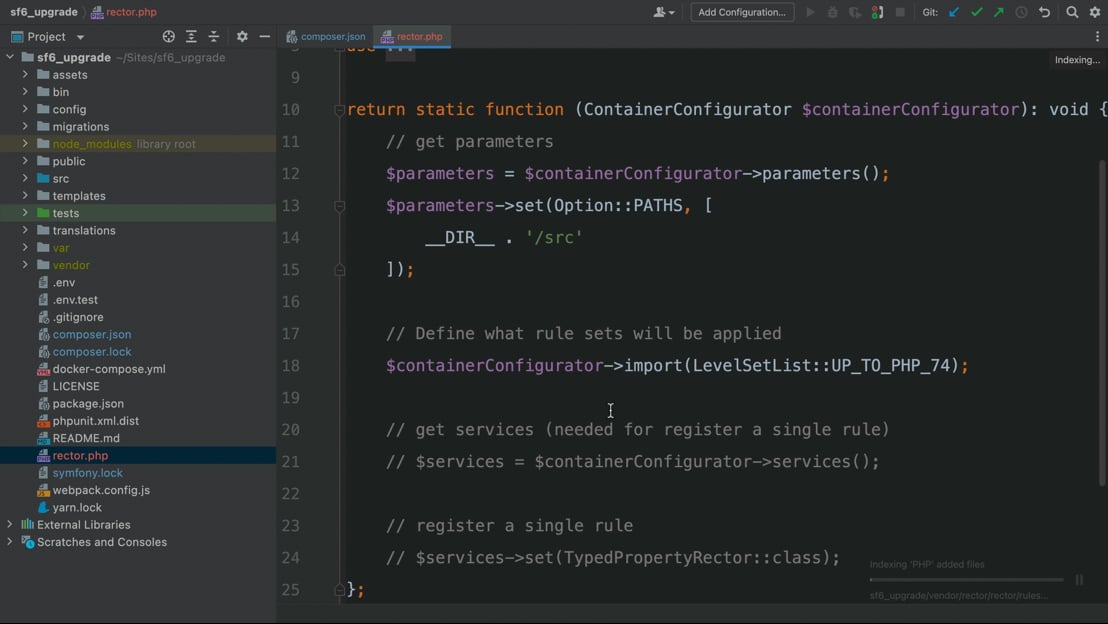 Automating Upgrades with Rector > Upgrading & What's New in Symfony 6! | SymfonyCasts