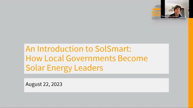 Watch Our Introduction to SolSmart Webinar | SolSmart