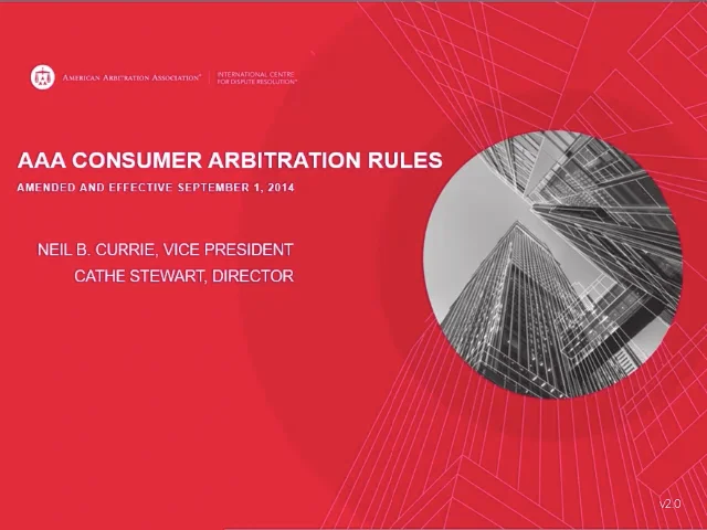 AAA Consumer Arbitration Rules Overview_v2.1