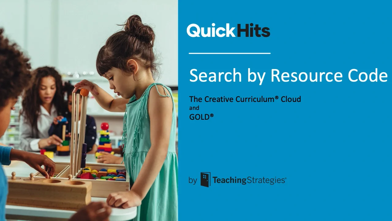 Quick Hit Video: Search by Resource Code