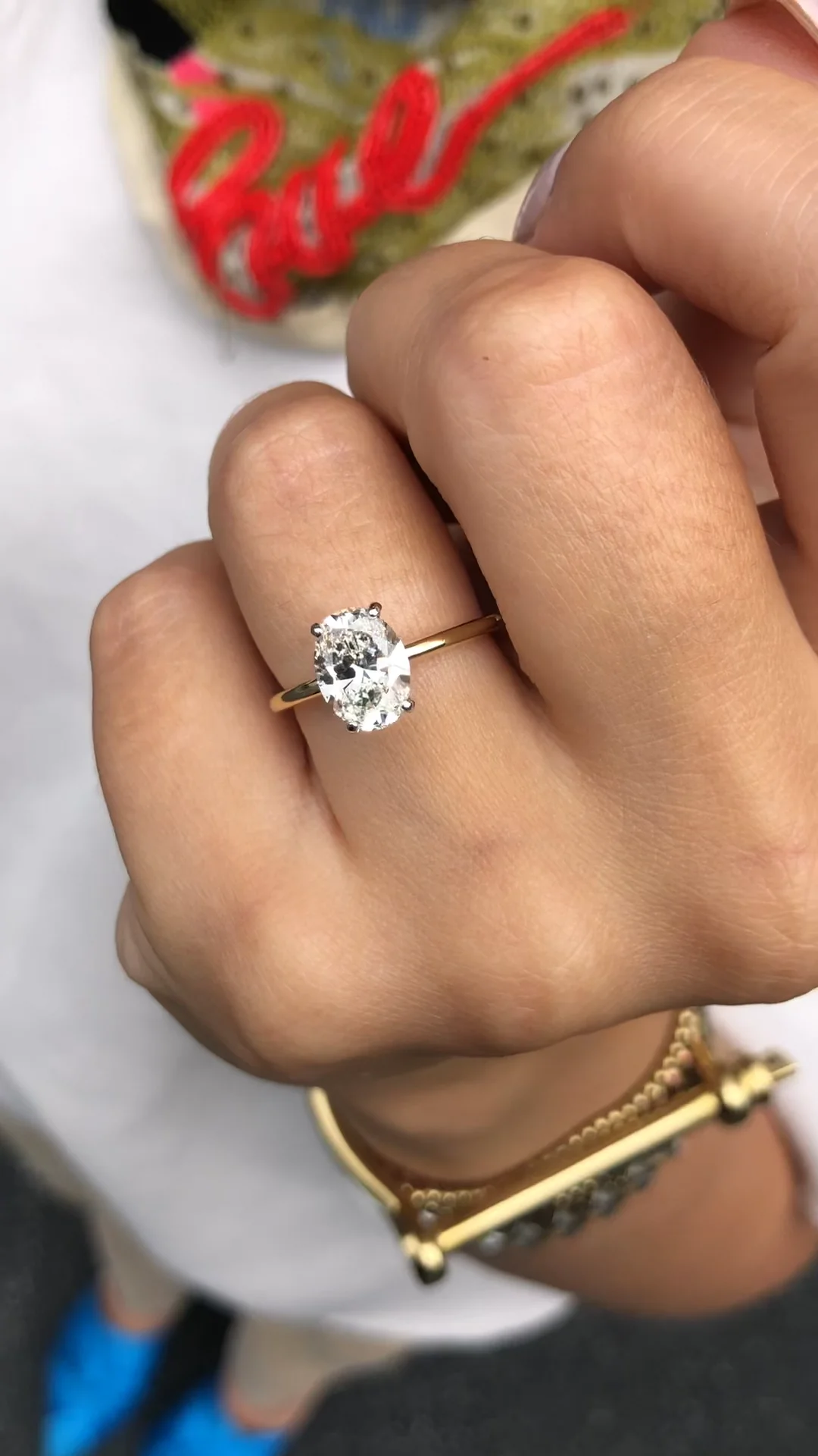 1.5 carat Oval Hidden Halo Solitaire JB8606