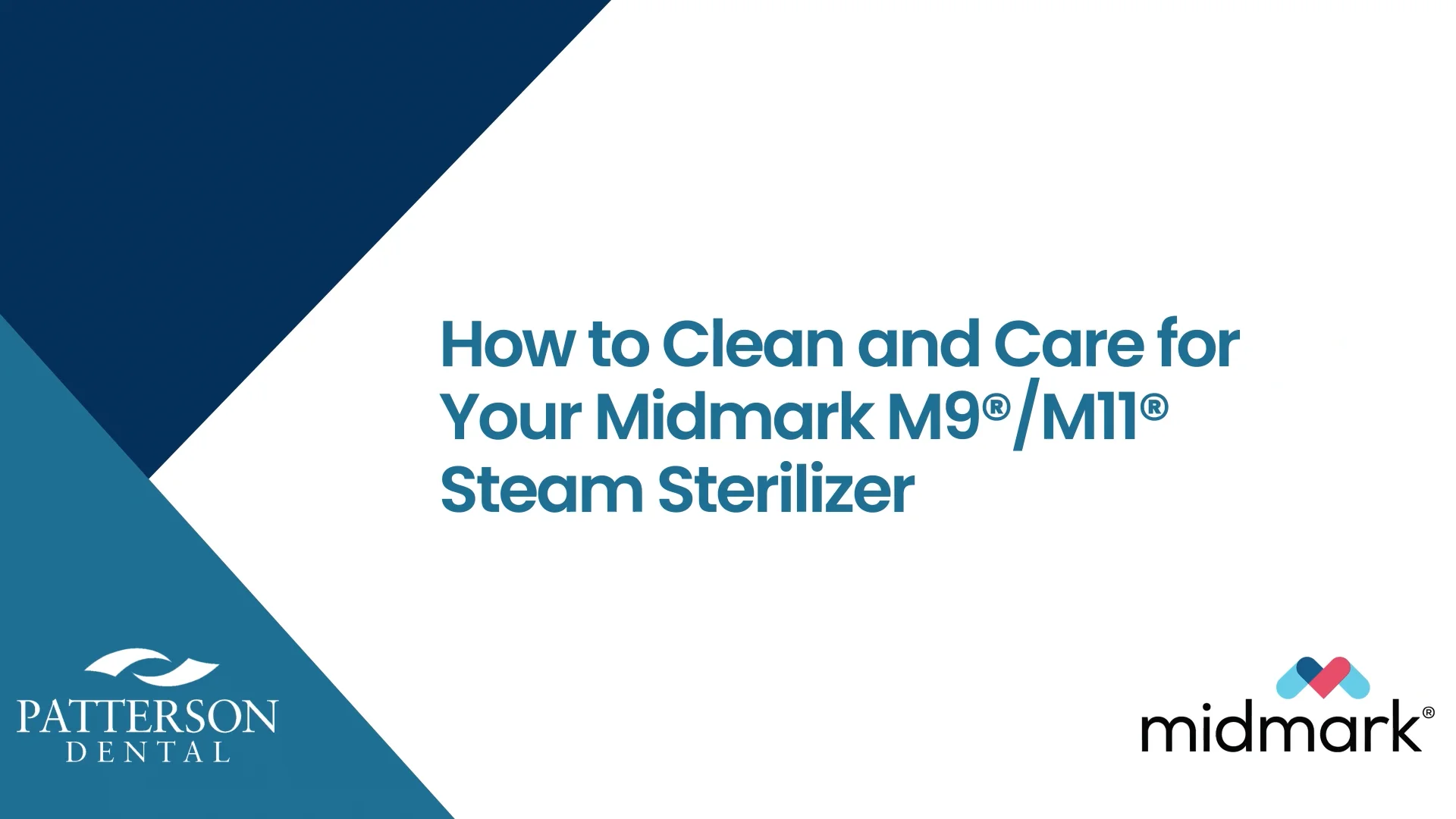 22) How to Clean and Care for Your Midmark M9®-M11® Steam Sterilizer ...