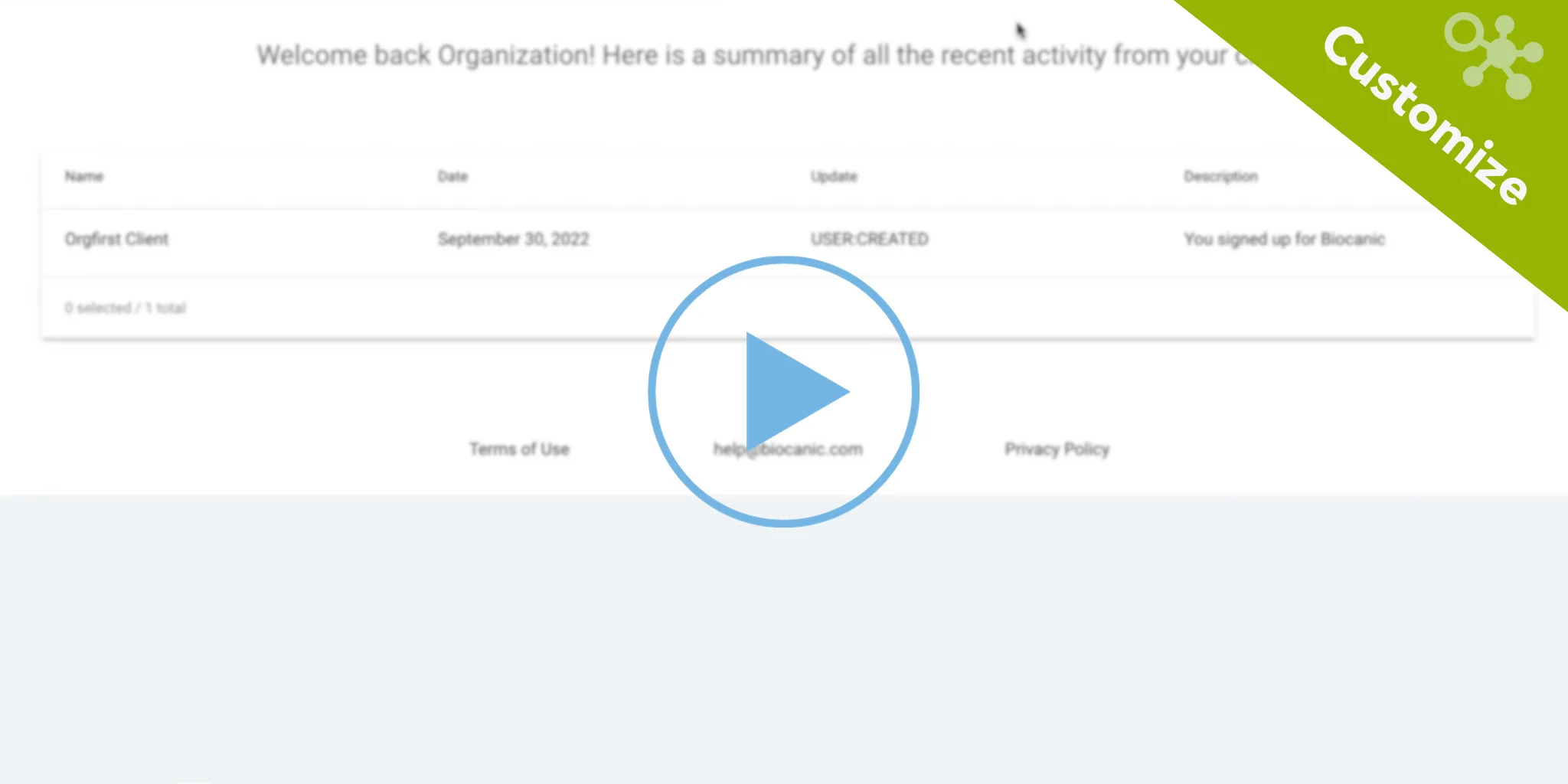 Organization: Setting Up an Organizational Account