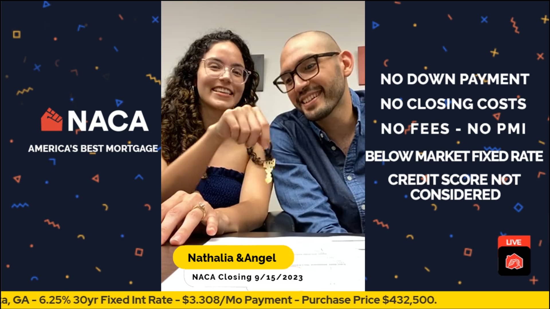 September 15th, 2023, LIVE NACA Closing Nathalia & Angel. Atlanta, GA ...