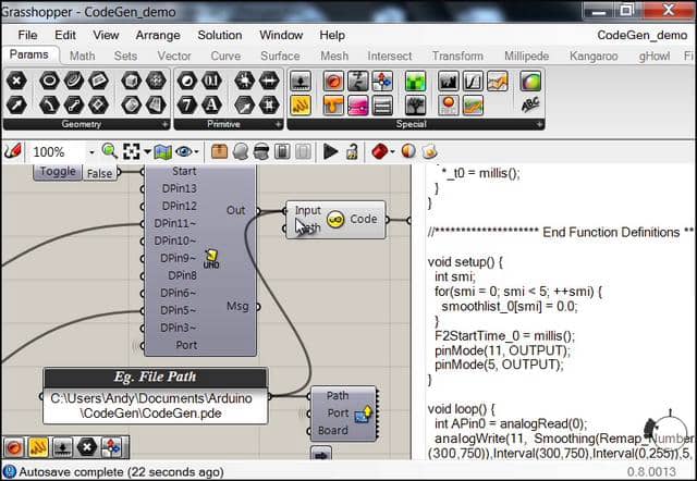 Firefly Code Generator and Upload to Board Demo on Vimeo