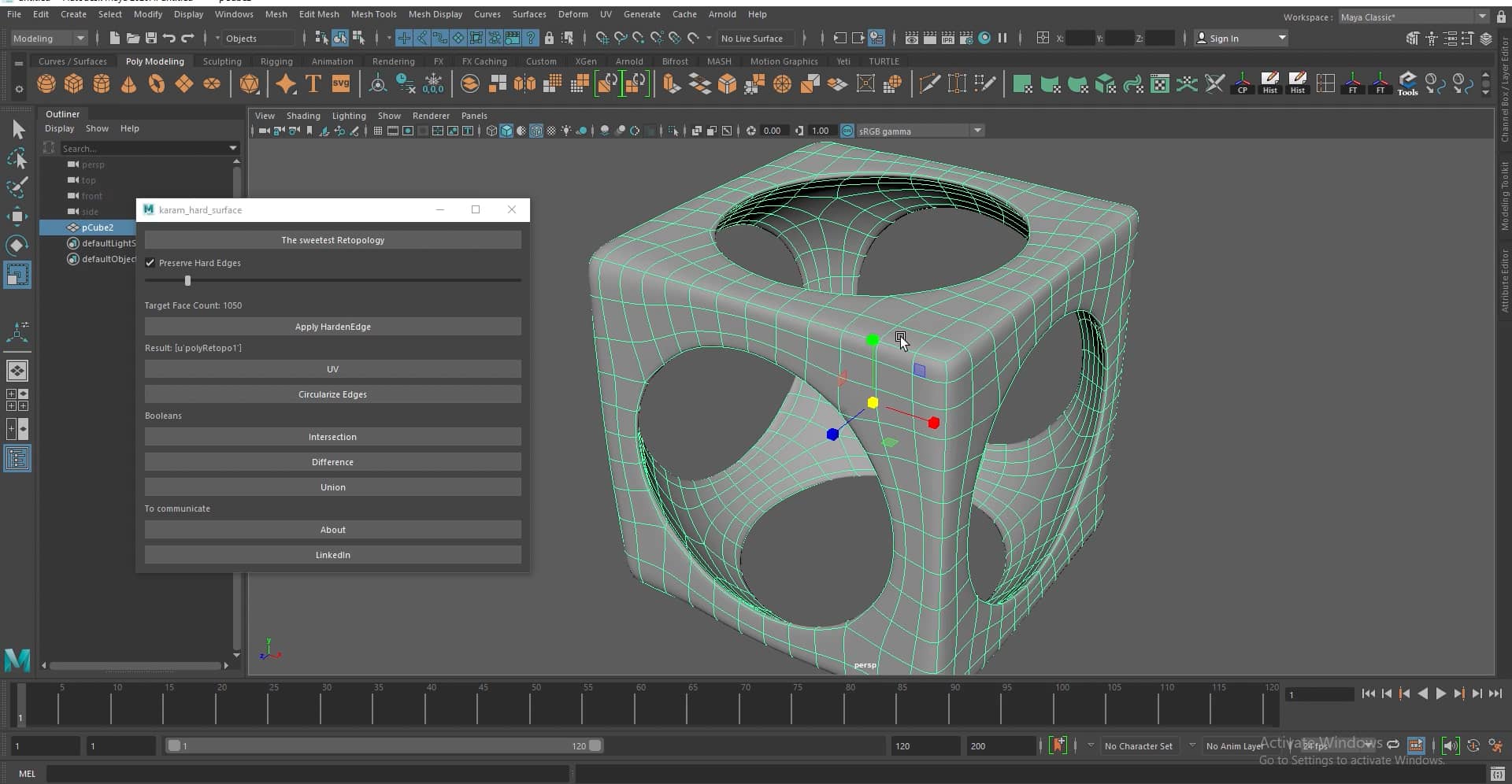 Tool Retopology Hard surface _maya on Vimeo