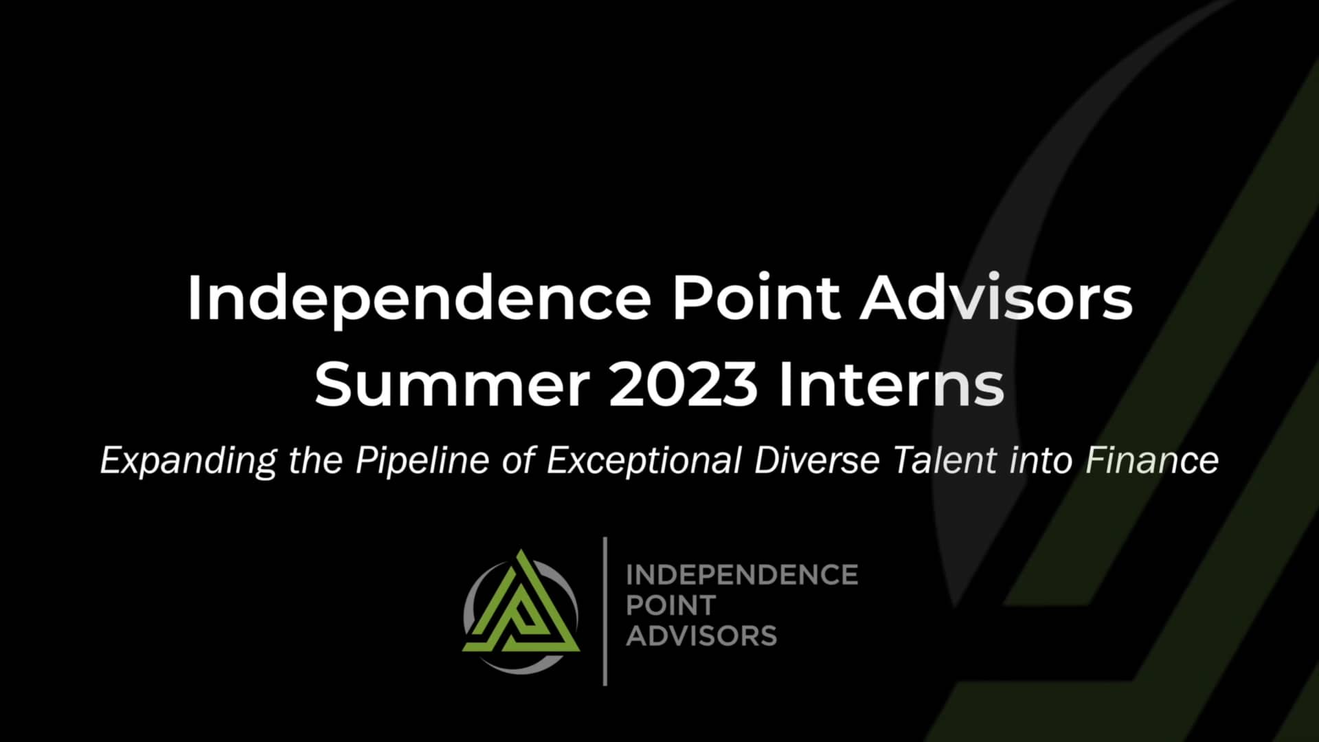Independence Point Advisors: Expanding the Pipeline of Executional ...