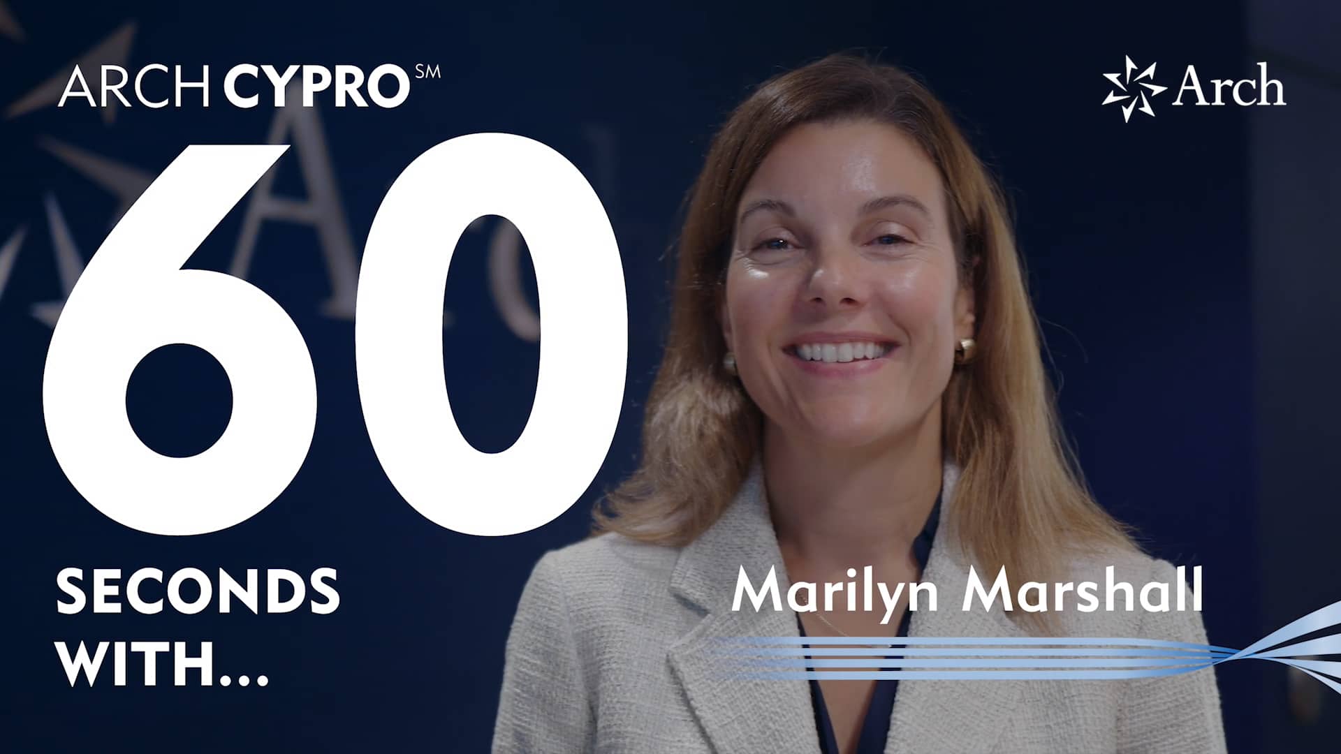 Arch CyPro Leader Series: 60 seconds with Marilyn Marshall on Vimeo