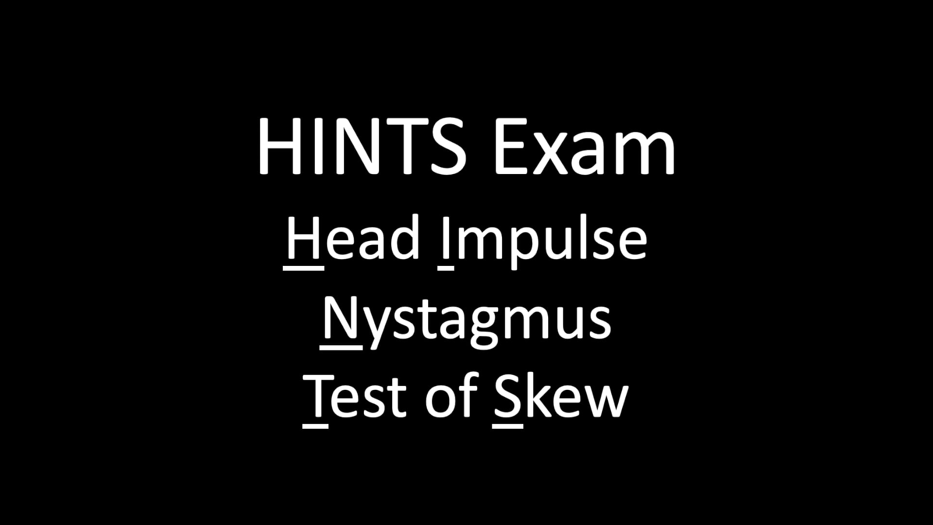 HINTS Exam