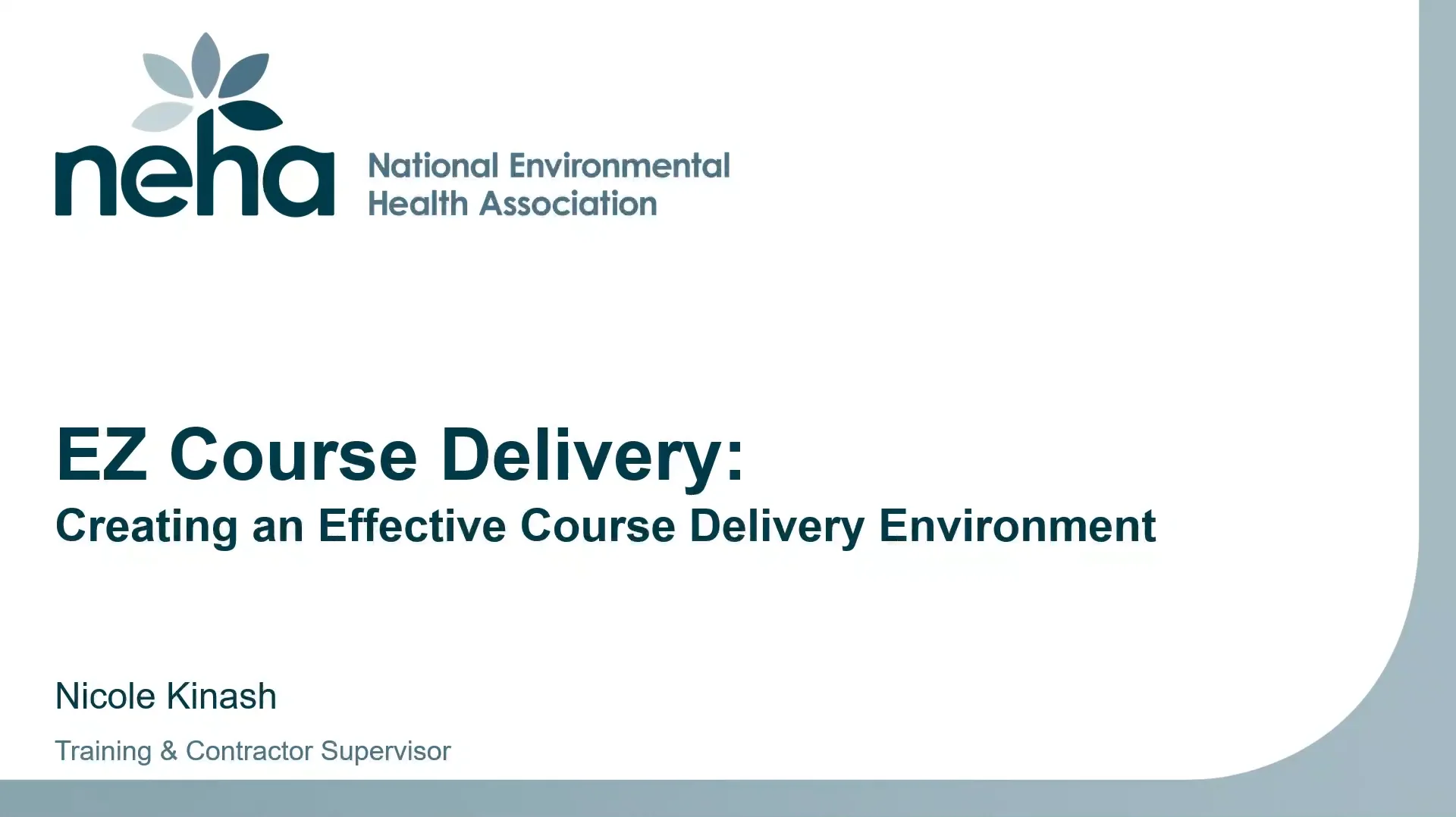 EZ Course Delivery - Creating an Effective Course Delivery Environment ...
