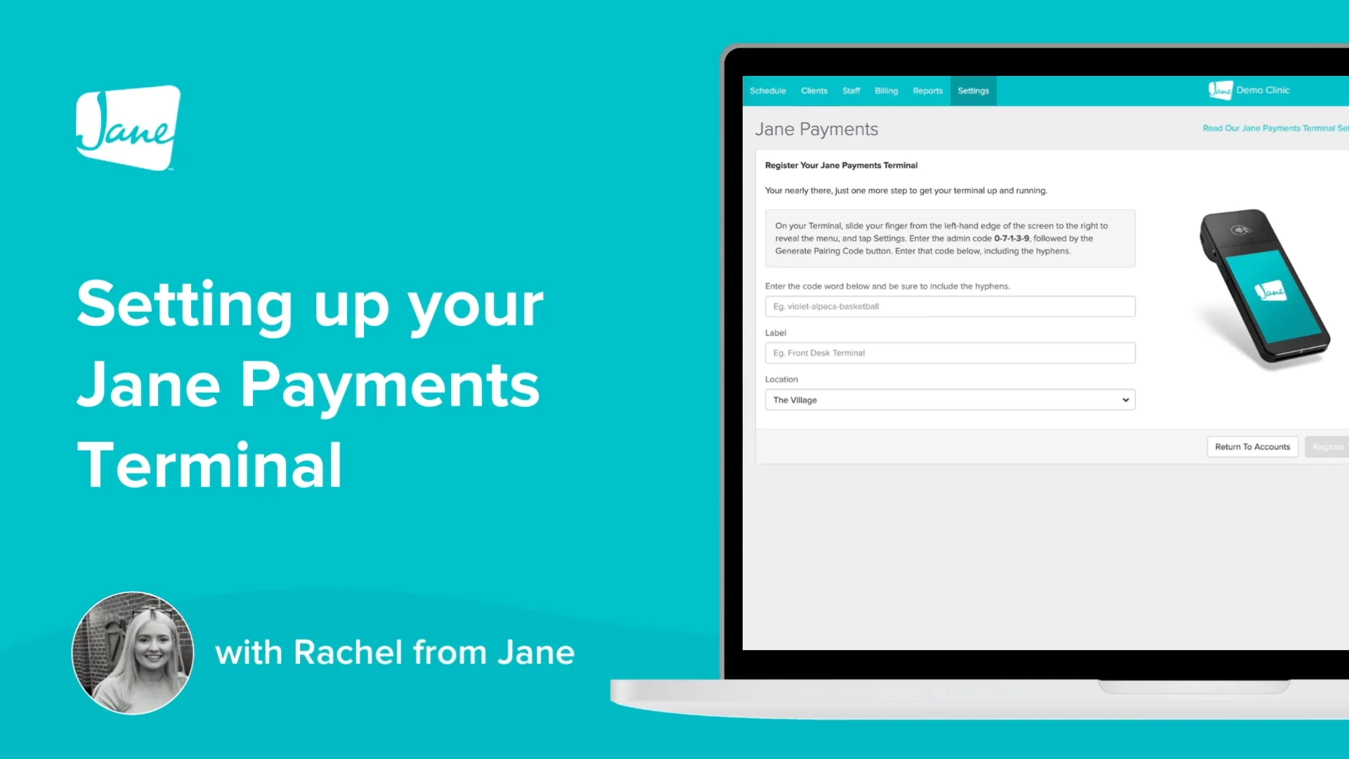 Setting up your Jane Payments Terminal