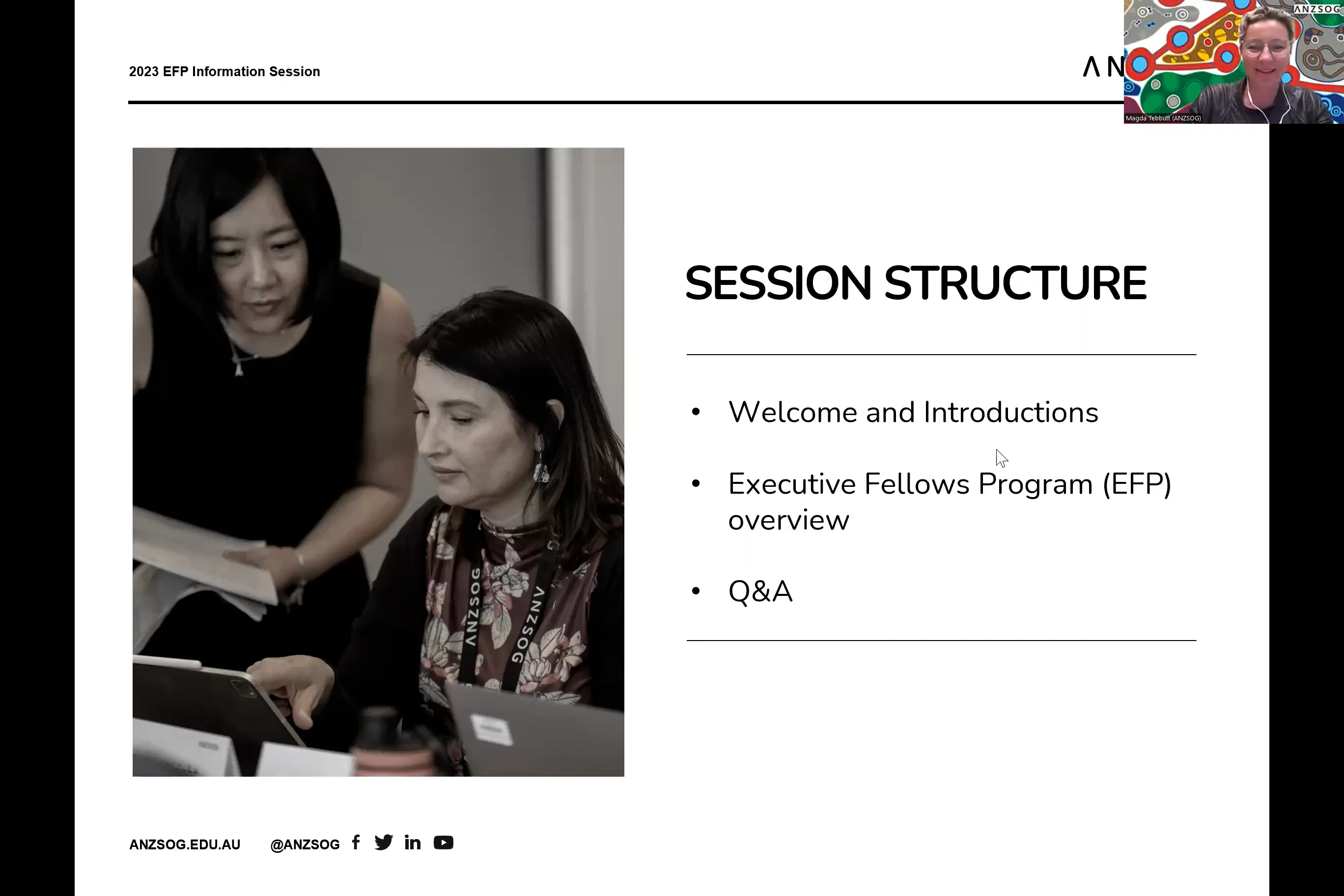 ANZSOG EFP Information Session 2023