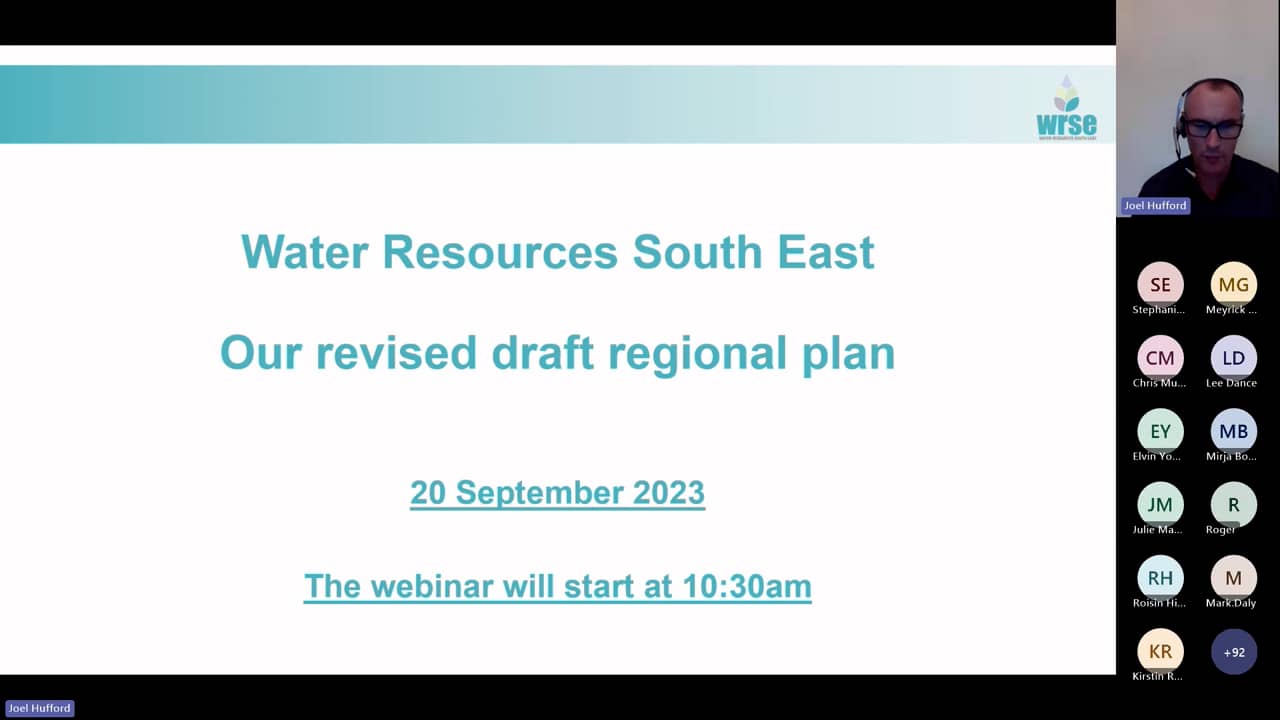 20 September 2023 WRSE revised draft regional plan webinar on Vimeo