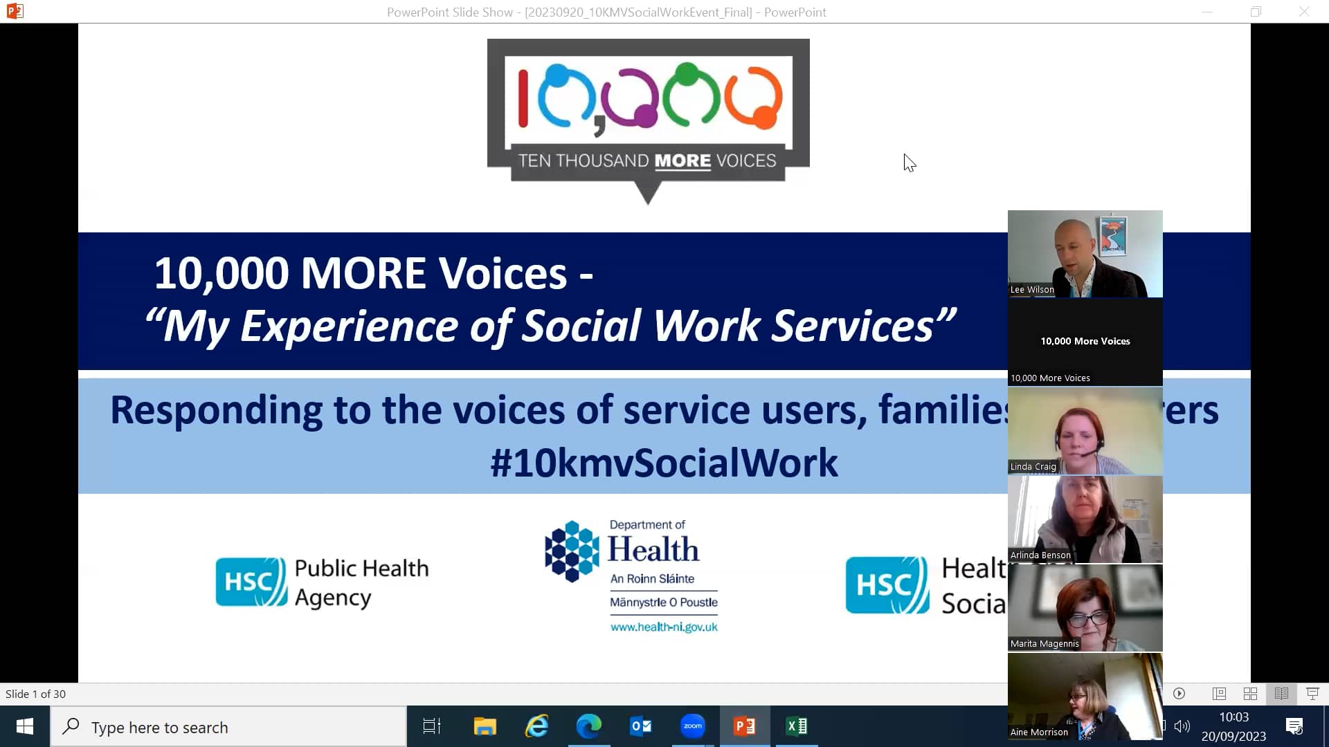 10,000 More Voices - My Experience of Social Work Services Zoom Recording on Vimeo