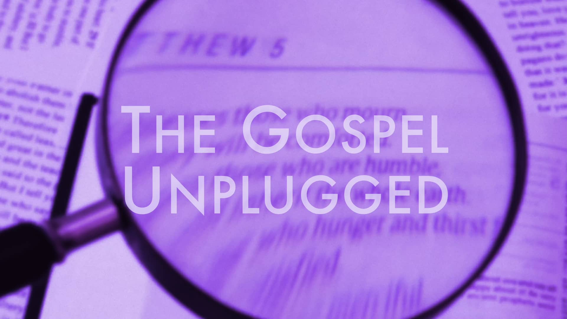 The Gospel Unplugged – September 27, 2023 on Vimeo