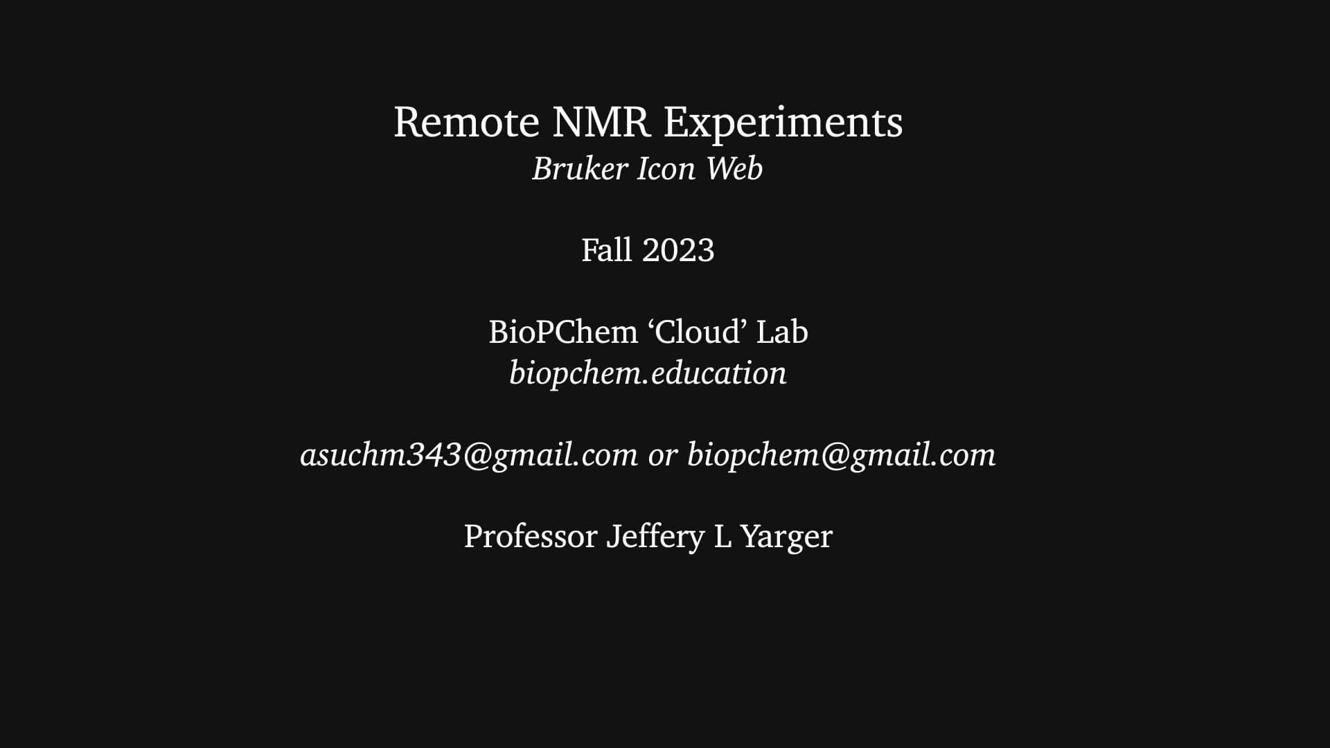 Remote NMR Experiments - Bruker Icon Web on Vimeo