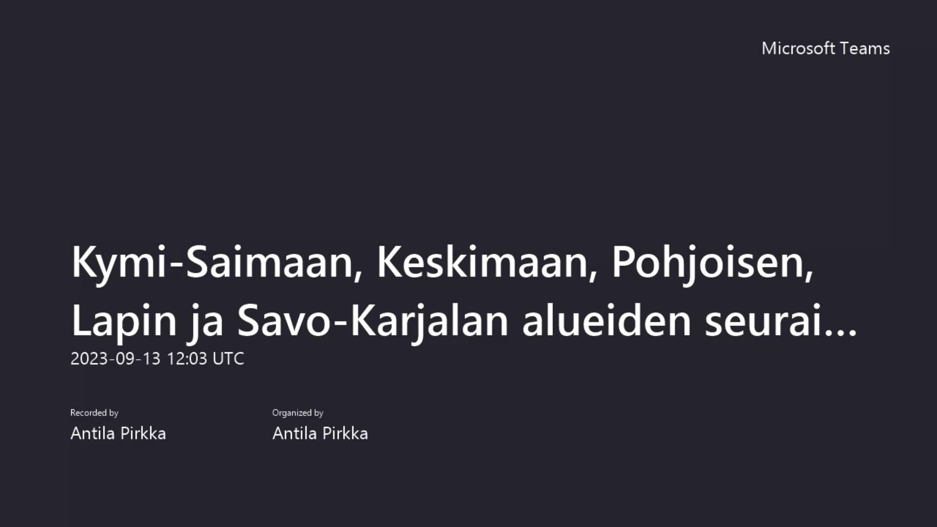 Kymi-Saimaan, Keskimaan, Pohjoisen, Lapin ja Savo-Karjalan alueiden ...