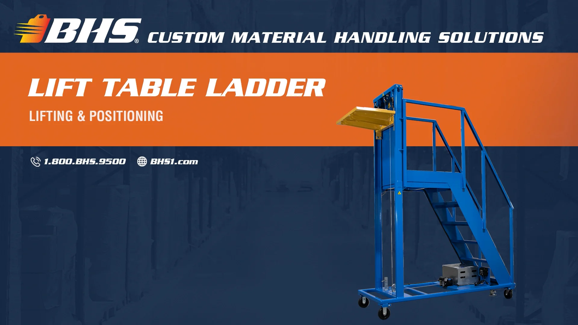 Safely Handle Materials At Height | Lift Table Ladder from BHS