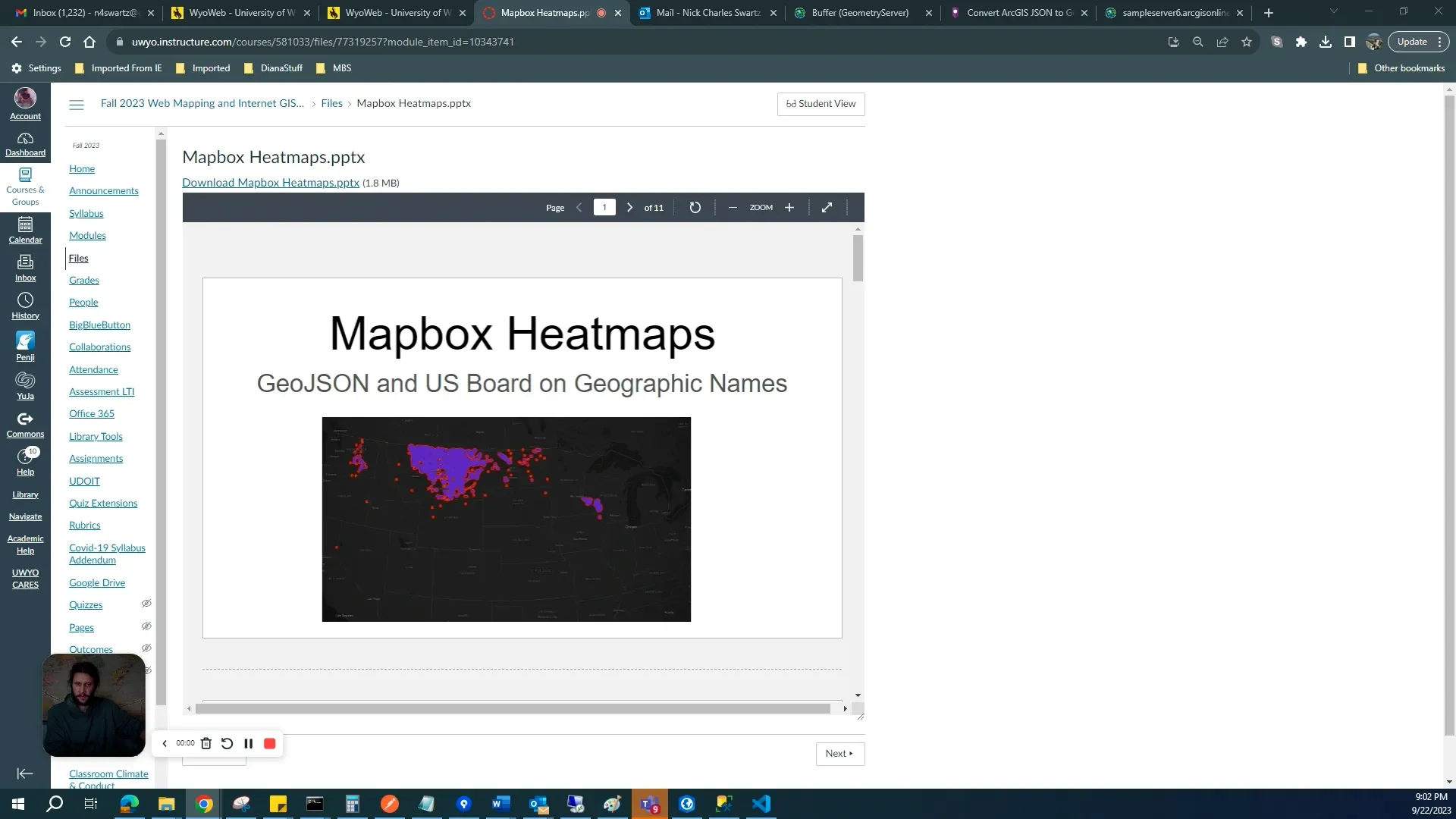mapbox heatmap / GeoJSON demo on Vimeo