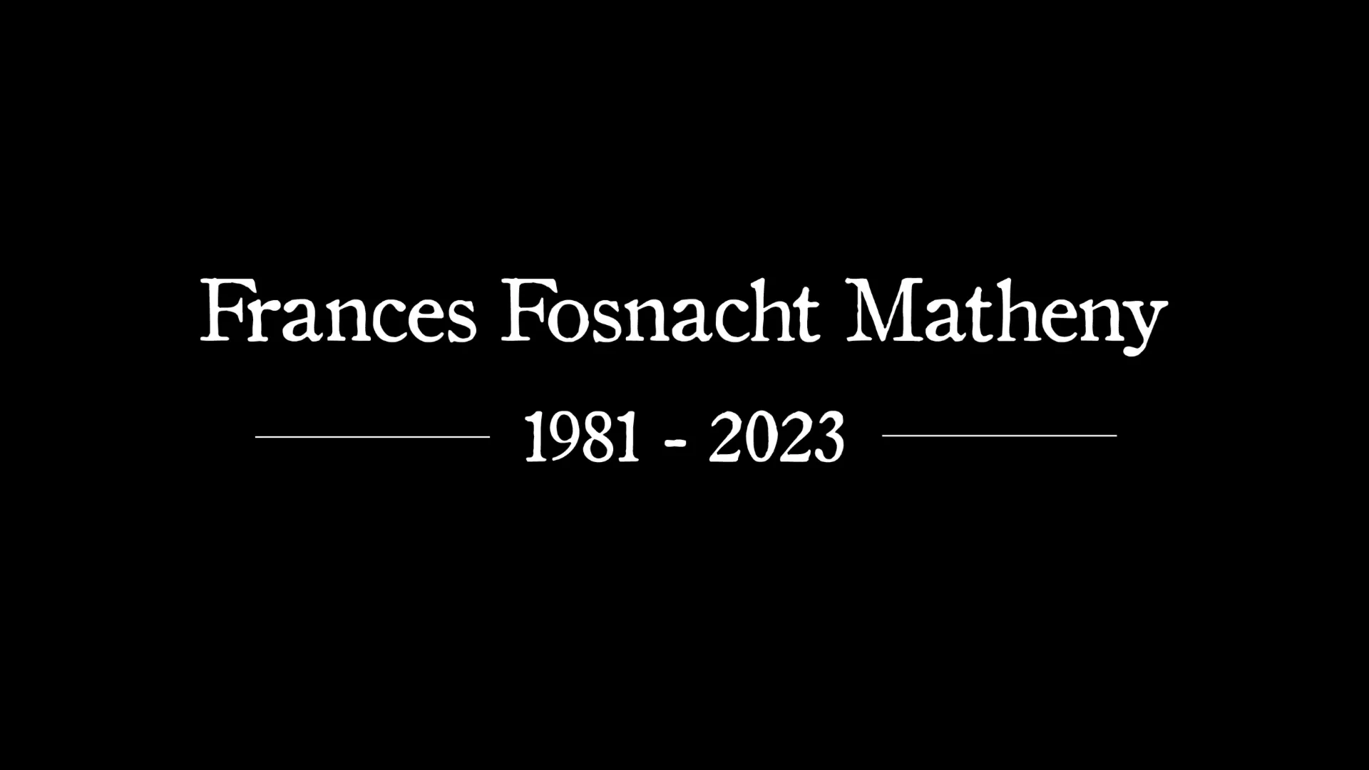 Frances Fosnacht Matheny