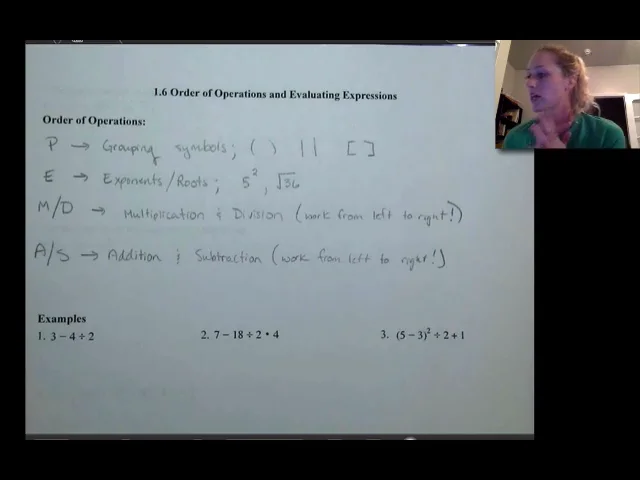 1.6 Order of Ops & Evaluating Expressions on Vimeo