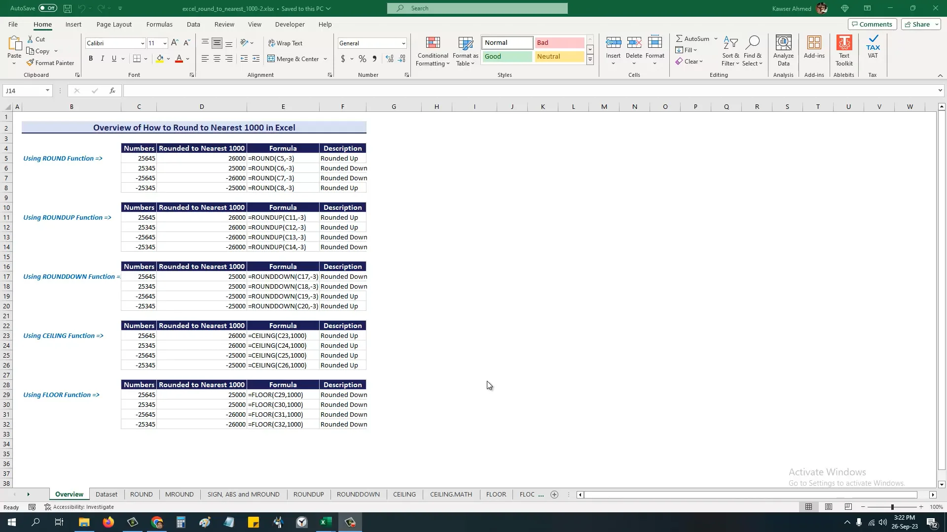Worksheet-Formatting