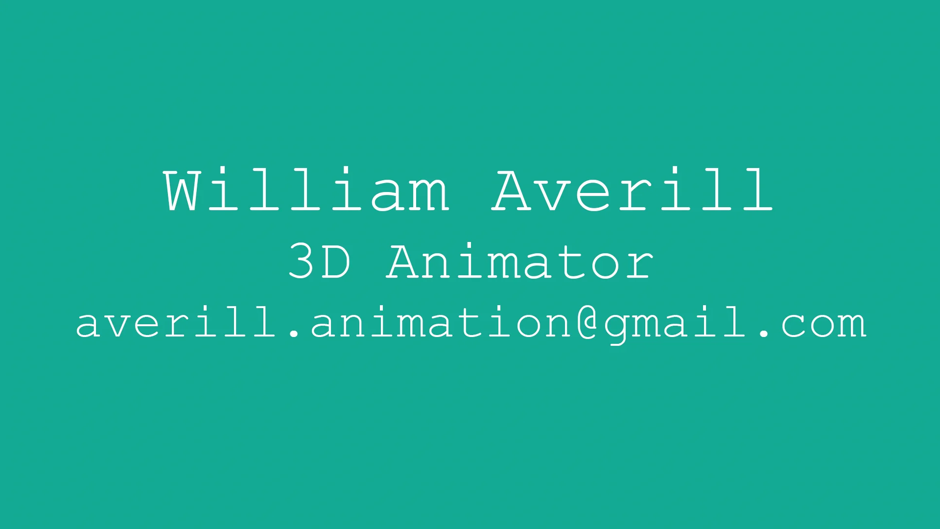 William Averill's Showreel [08/23] on Vimeo