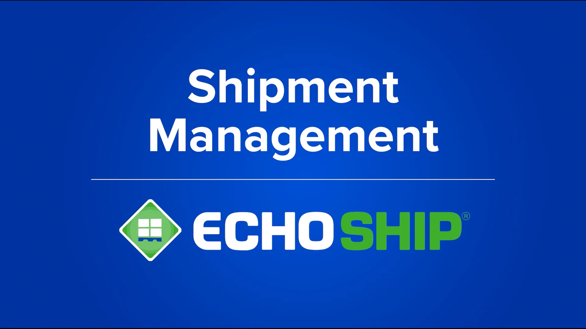 SHIPMENT MANAGEMENT on Vimeo