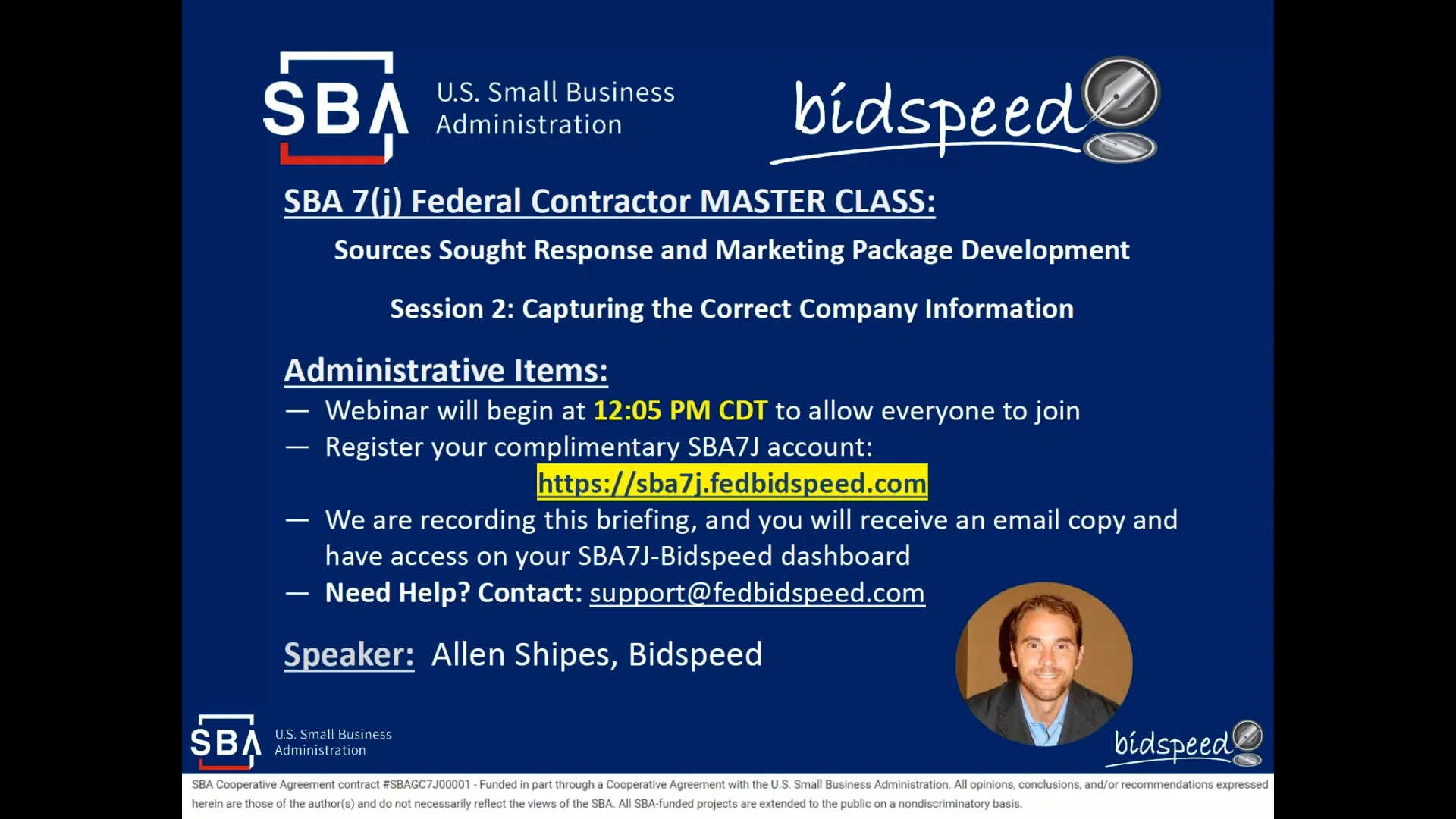 SBA 7(j) Federal Contractor Master Class: Sources Sought Response and ...