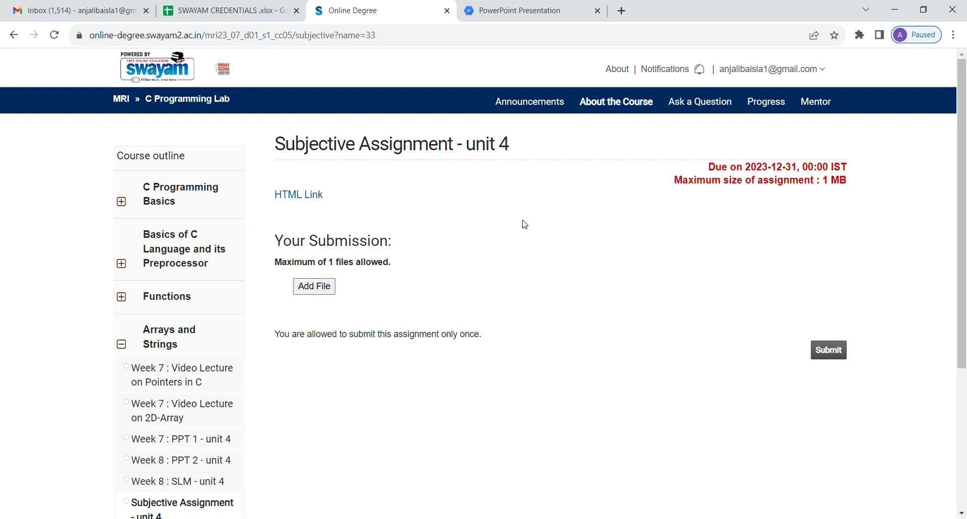 Swayam - Assignment on Vimeo