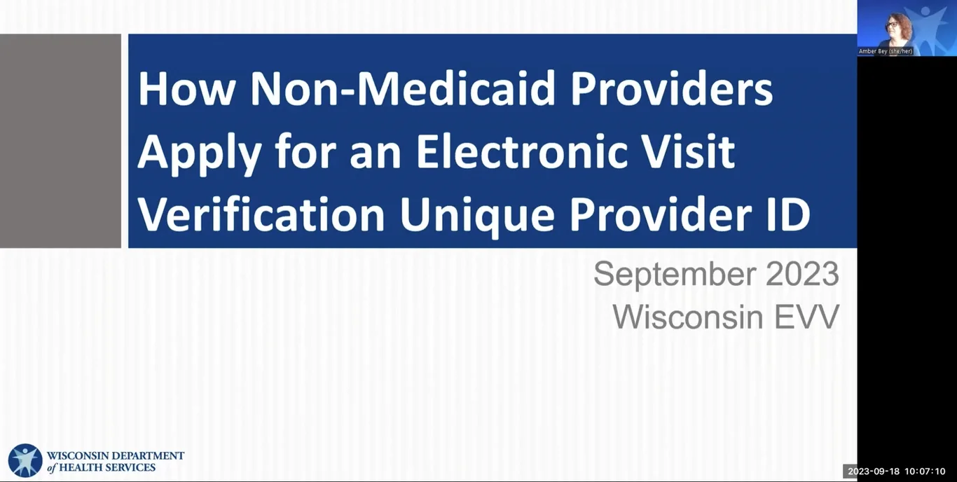 How Non-Medicaid Providers Apply for an EVV Unique Provider ID