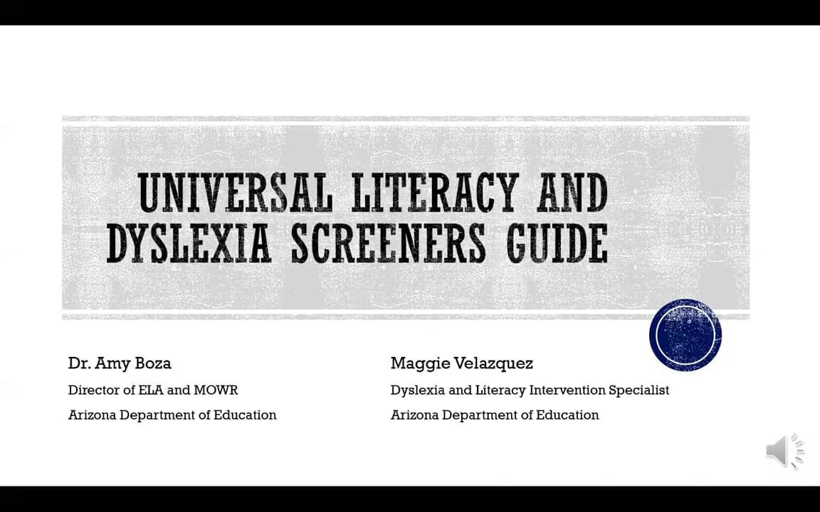 Universal Literacy and Dyslexia Screener Guide on Vimeo