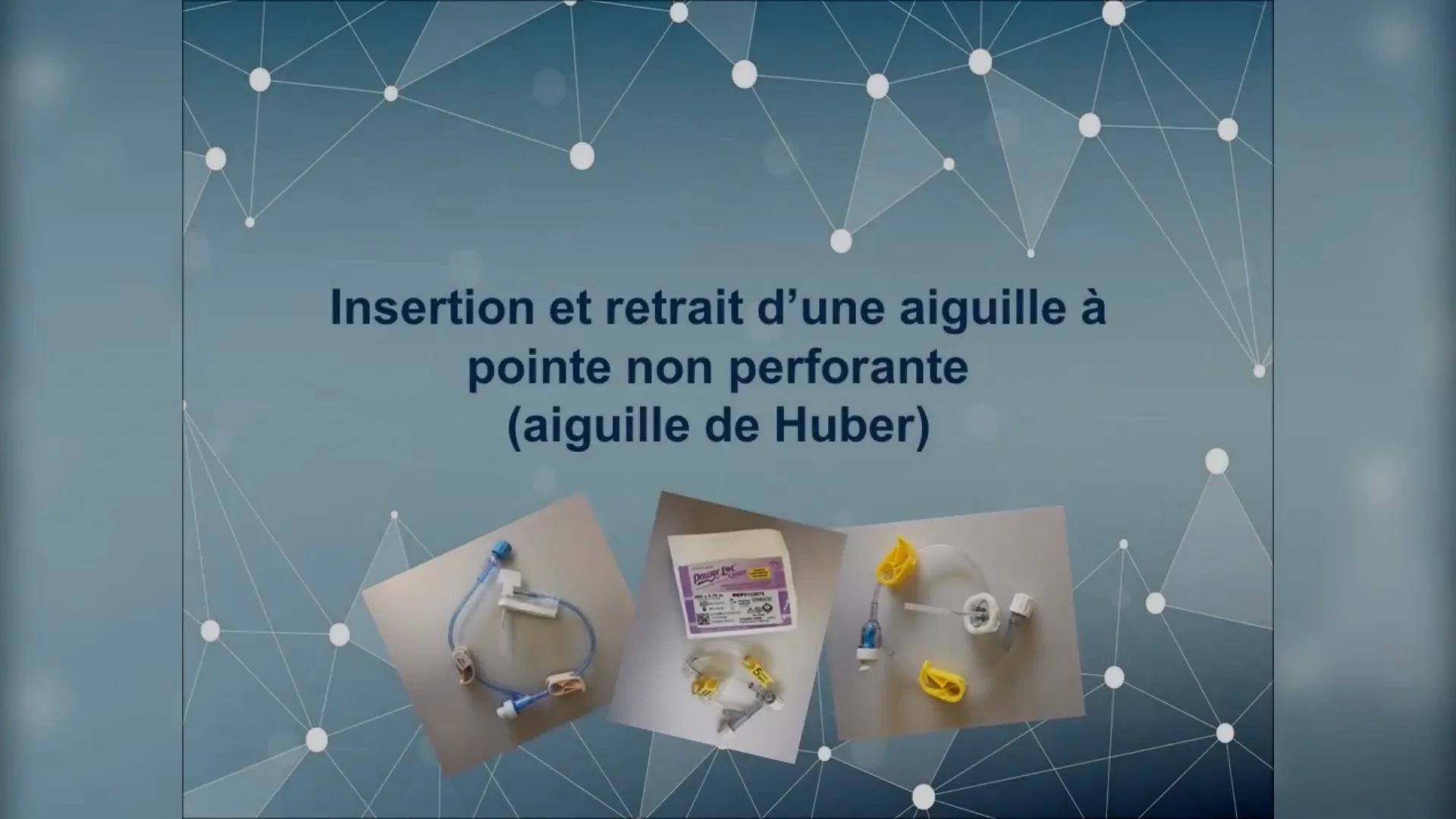 Insertion et retrait d'une aiguille à pointe non perforante (aiguille ...