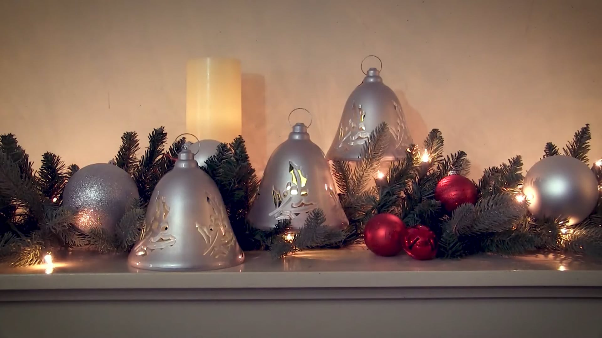 Set of 3 Musical Lighted Silver Bells Christmas Decorations, 6.5 ...