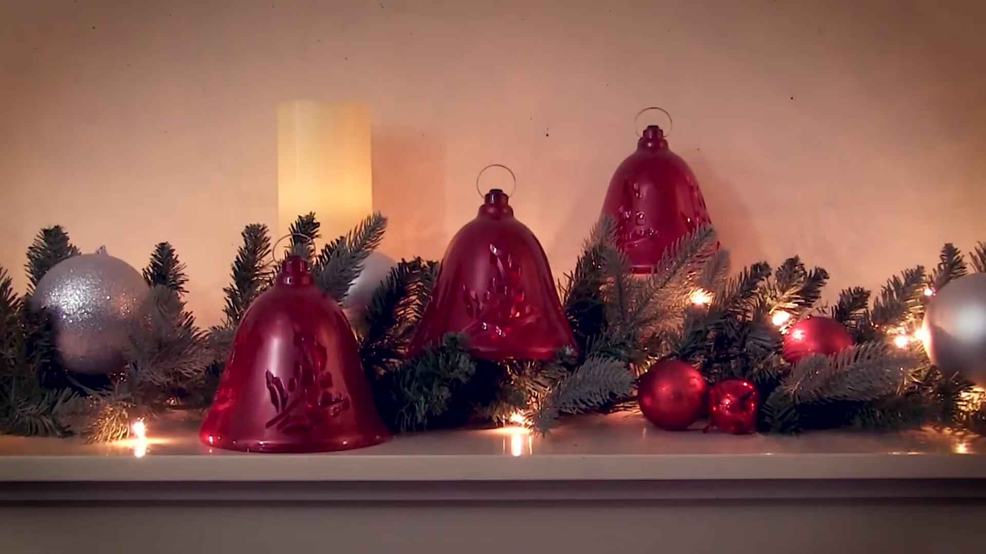 Set of 3 Musical Lighted Red Bells Christmas Decorations, 6.5" - Modern ...