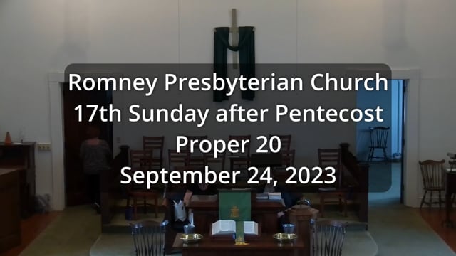 Romney Presbyterian Church – Come in to be Filled, Go out to Serve!