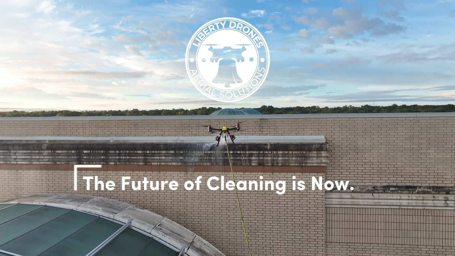Drone Pressure Washing, Commercial Cleaning - Liberty Drones