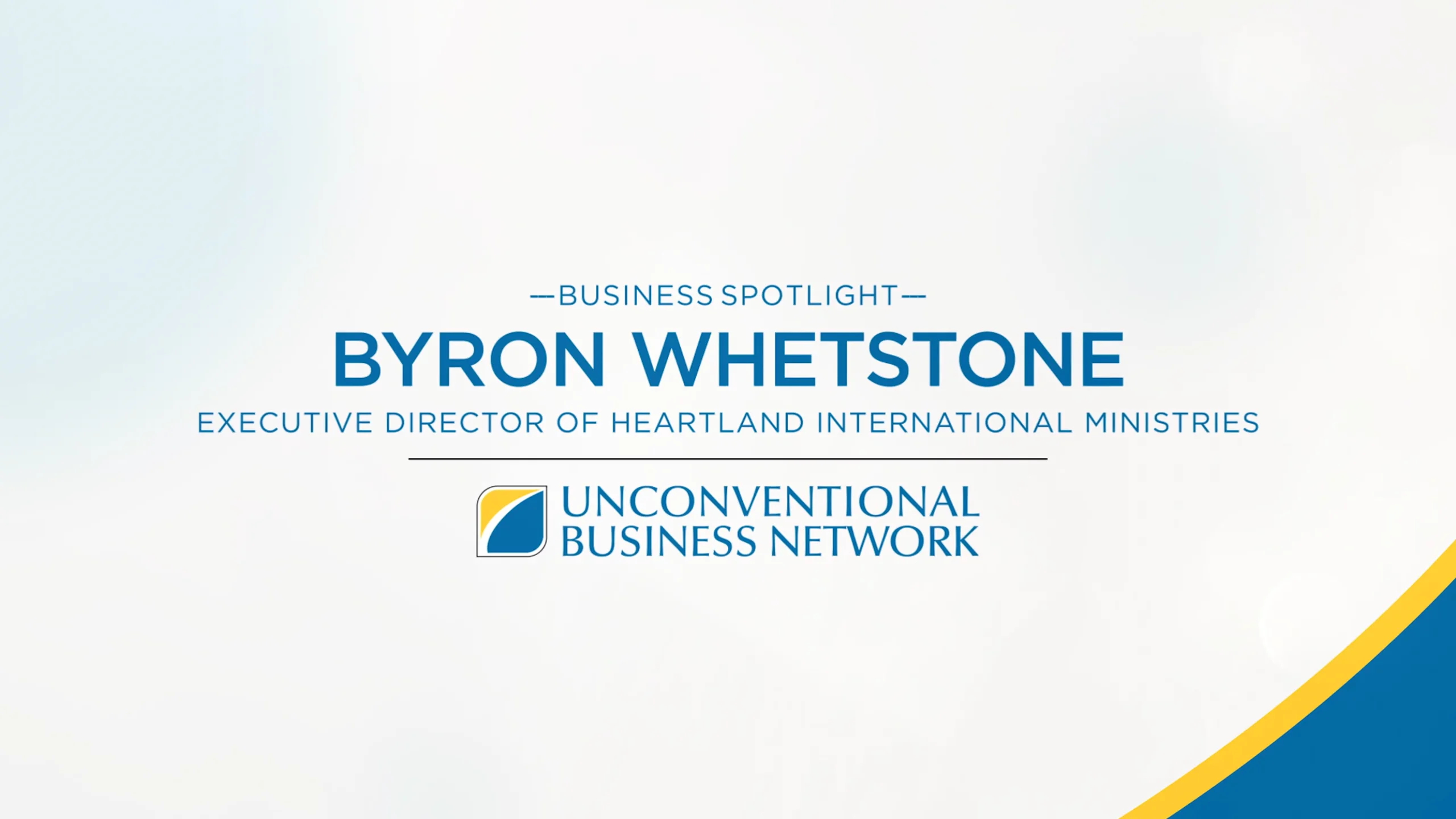 Business Spotlight: Byron Whetstone on Vimeo