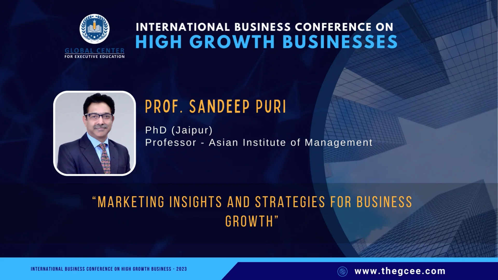 Marketing Insights and Strategies for Business Growth | Prof. Sandeep Puri on Vimeo