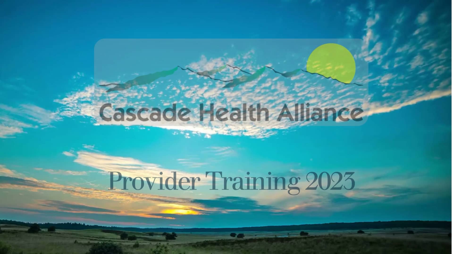 CHA Behavioral Health Provider Training 2023 on Vimeo