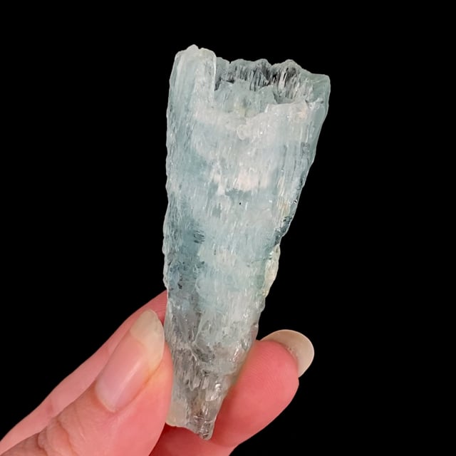 Beryl var: Aquamarine (''ice cream cone'') | Itatiaia Mine, Conselheiro ...