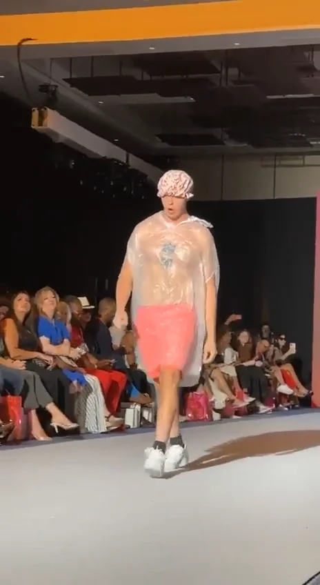 The prankster appeared at the show as part of New York Fashion Week and ...