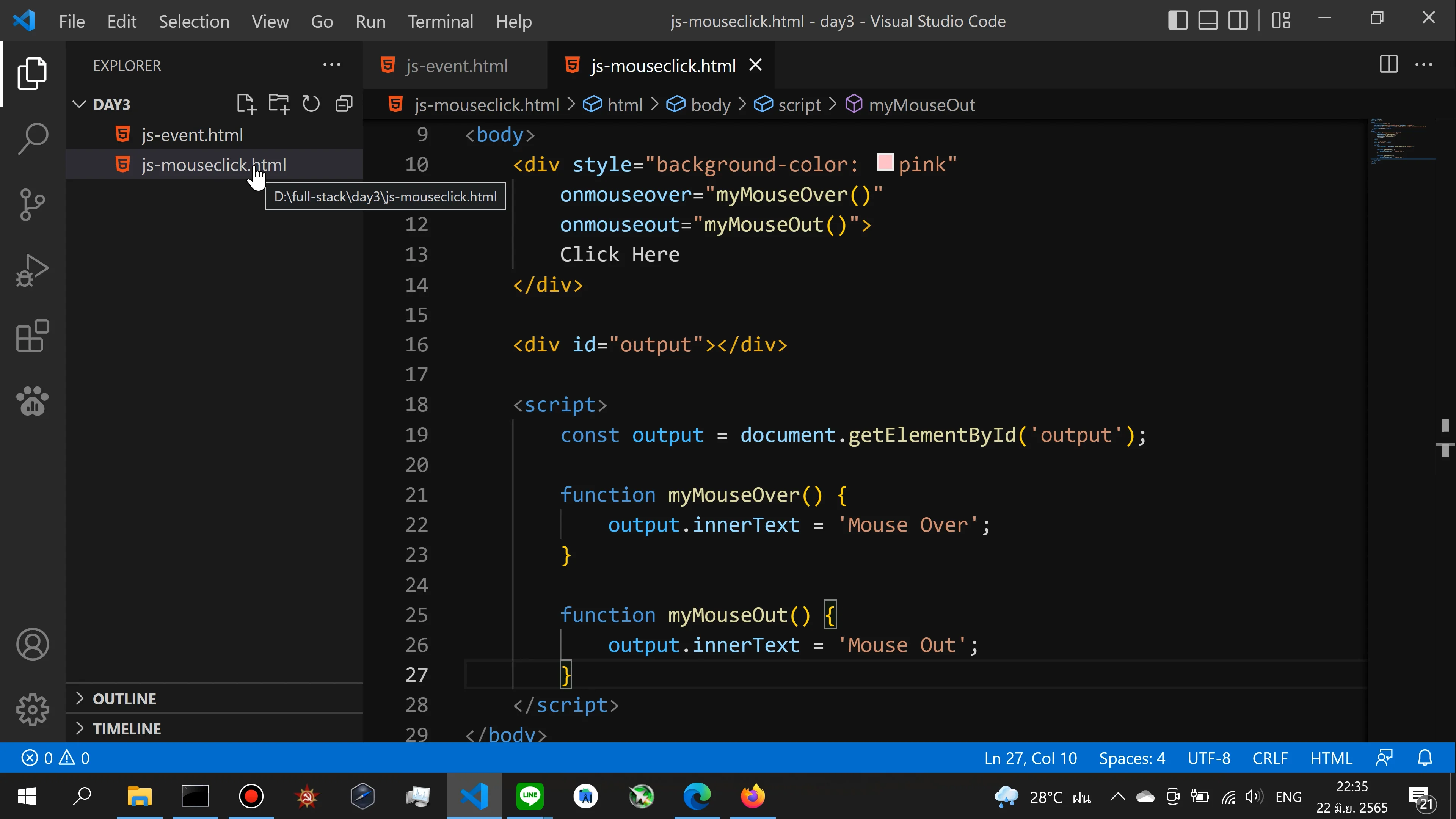 full-stack-hour3-ep2-js-mouse-over-click-out on Vimeo