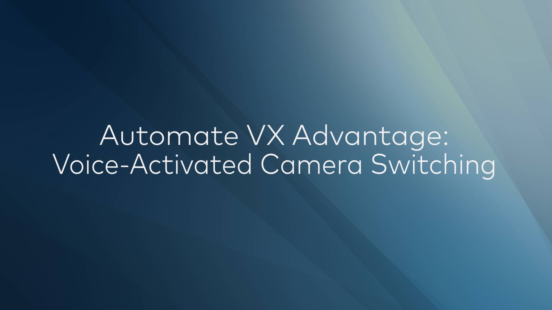 Automate VX Advantage: Voice-Activated Camera Switching on Vimeo