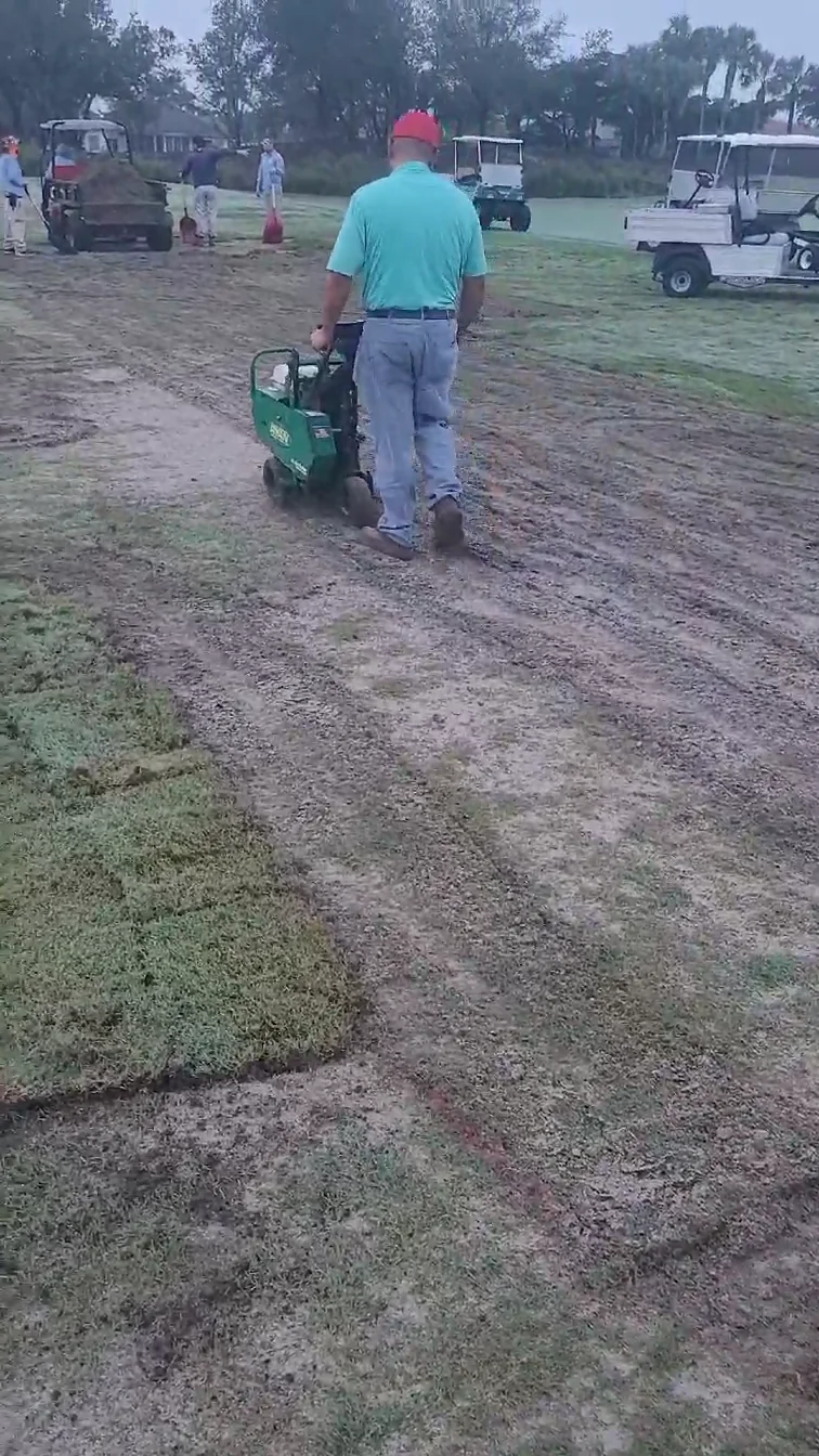 Stripping Turf at SWP
